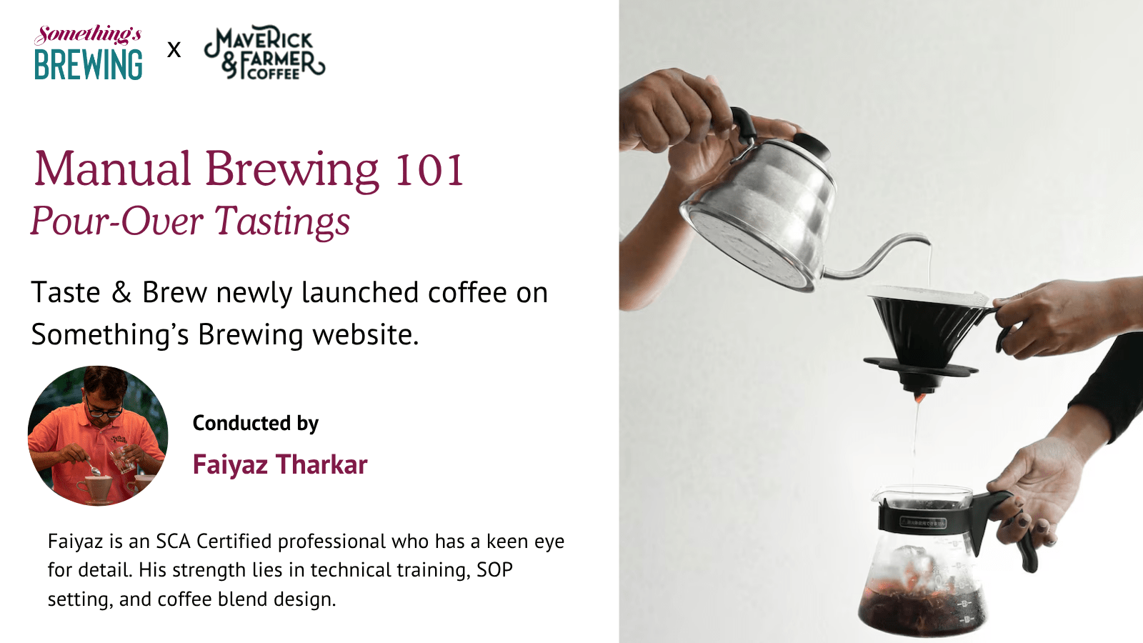 Manual Brewing 101: Pour-Over Tastings – Something's Brewing